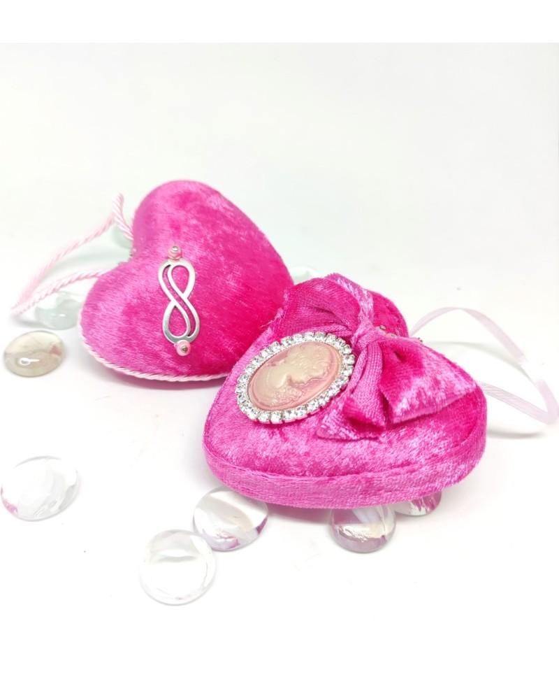 Iris heart ornament - Ada Quilted Creations