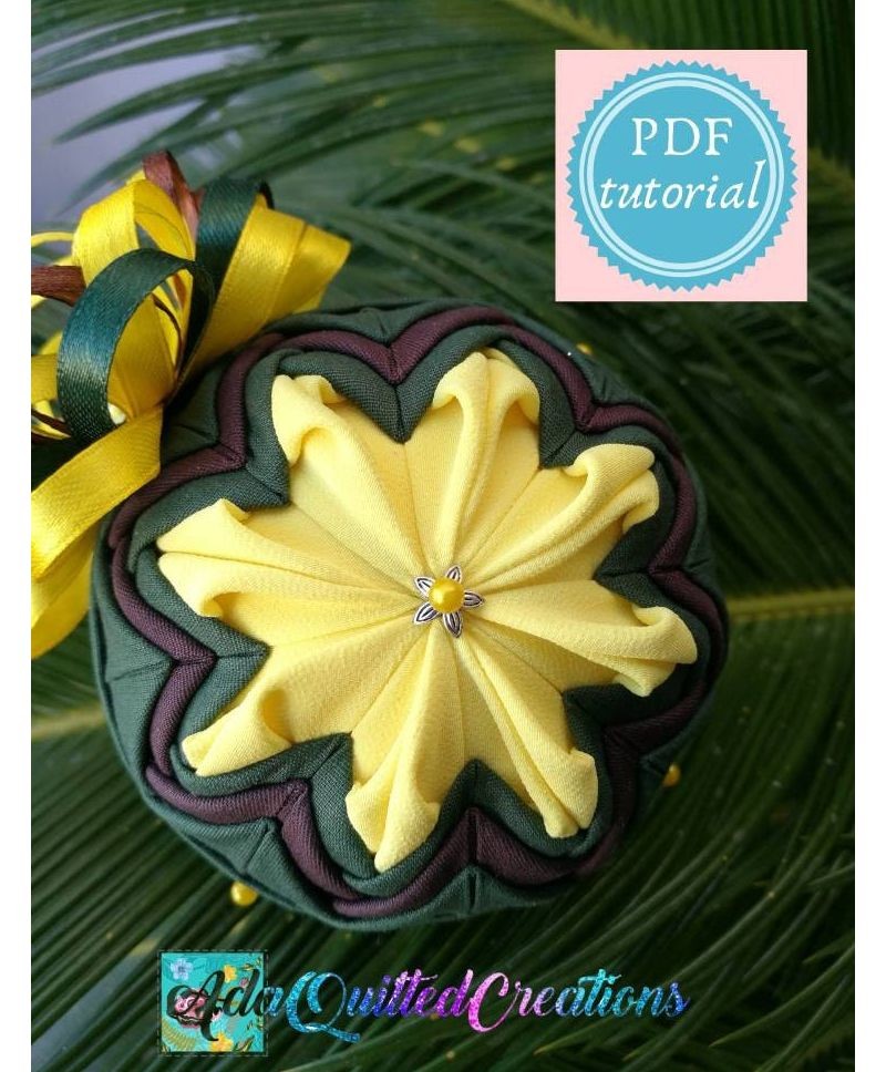 Flower pattern - PDF Tutorial - Ada Quilted Creations