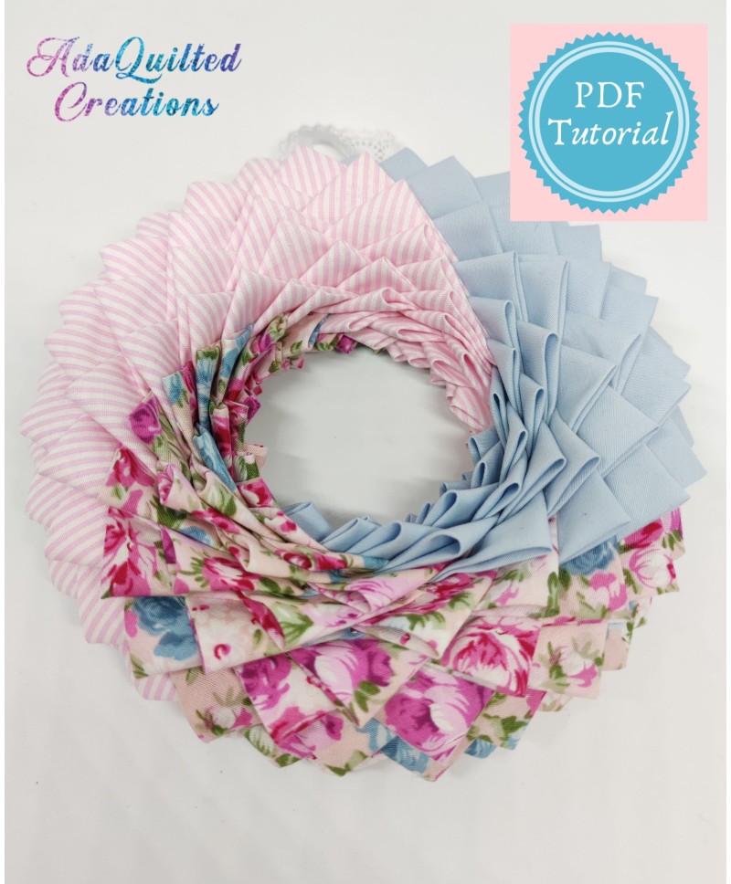 Swirl wreath pattern - PDF tutorial - Ada Quilted Creations