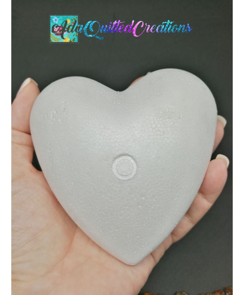 Styrofoam hearts 11 cm (set of 6) - Ada Quilted Creations