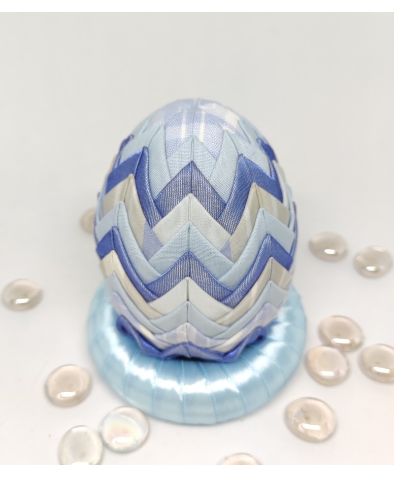 Shades of blue Easter egg décor - Ada Quilted Creations