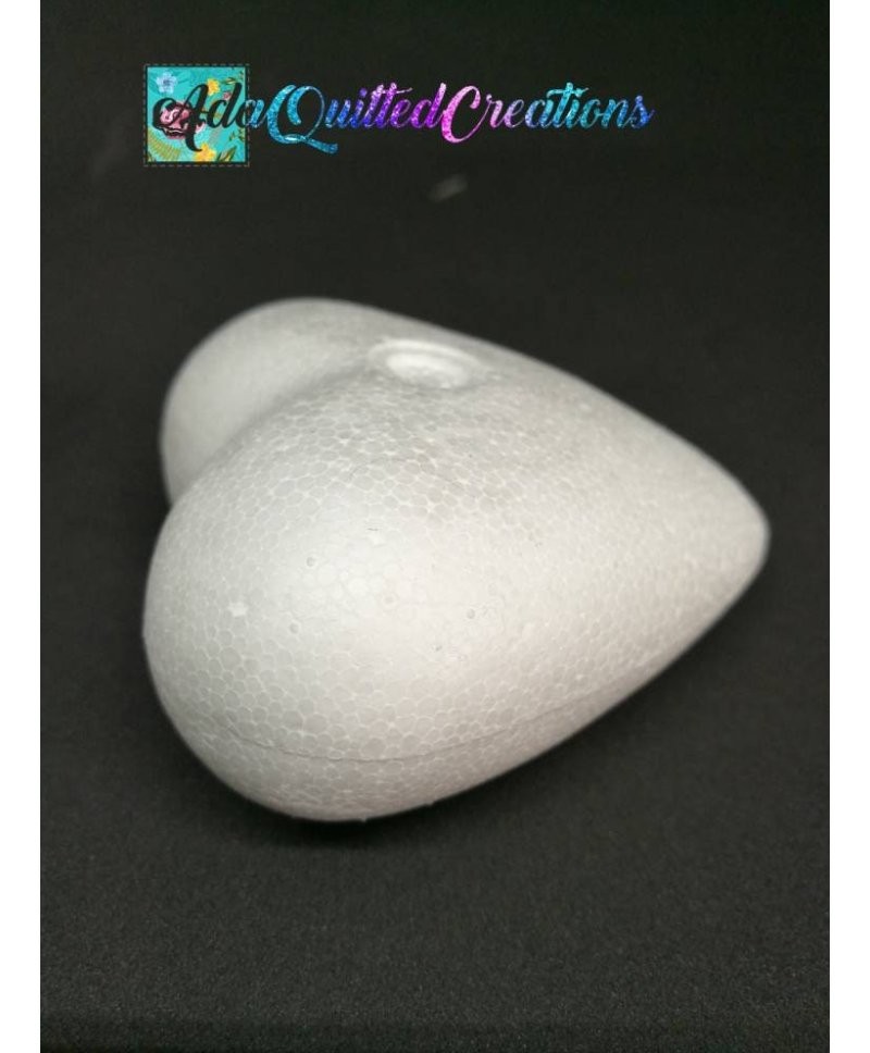 Mini styrofoam hearts 7 cm (set of 6) - Ada Quilted Creations